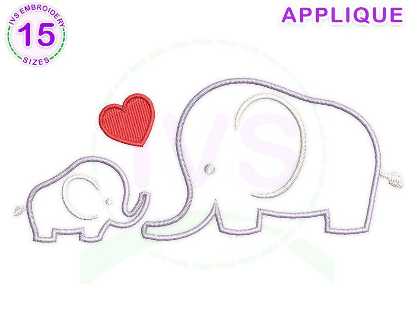 Elephant Applique Embroidery Design Animals Applique - Etsy