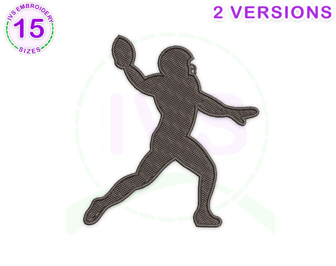Football Player Embroidery Design Sport Embroidery Football - Etsy