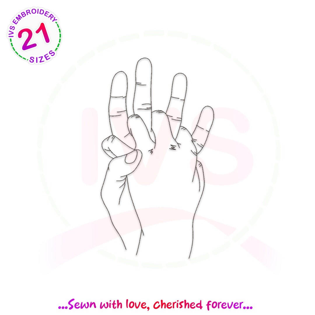 Hands Couple Love Embroidery Design, Love Embroidery, Love Quilting ...