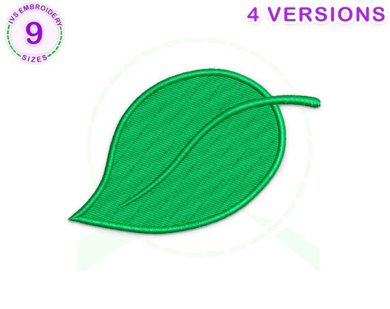 Leaf Embroidery Design Oak Leaf Machine Embroidery Leaf - Etsy