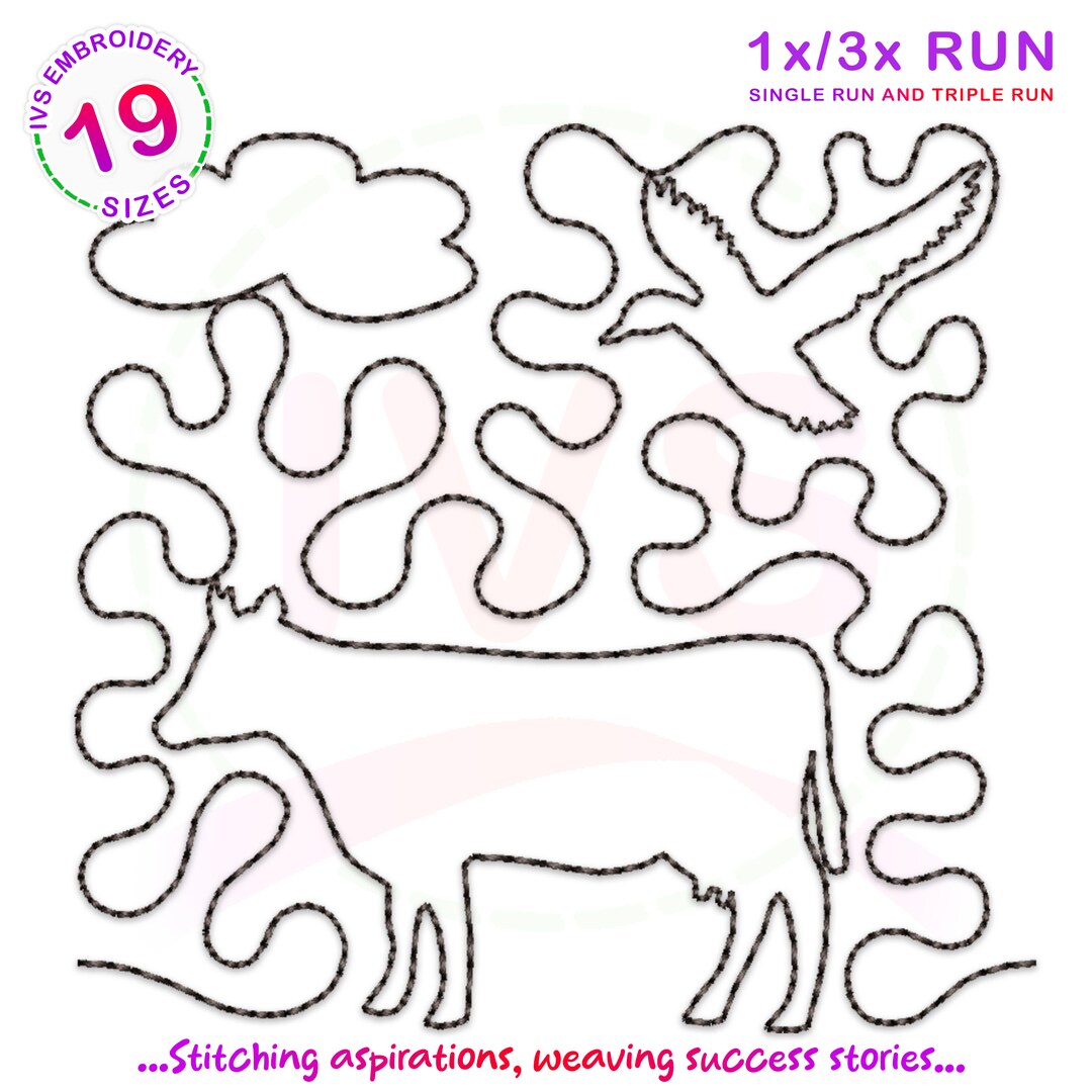 Cow Embroidery Design: Farm Quilt Block (digital Download) - Etsy