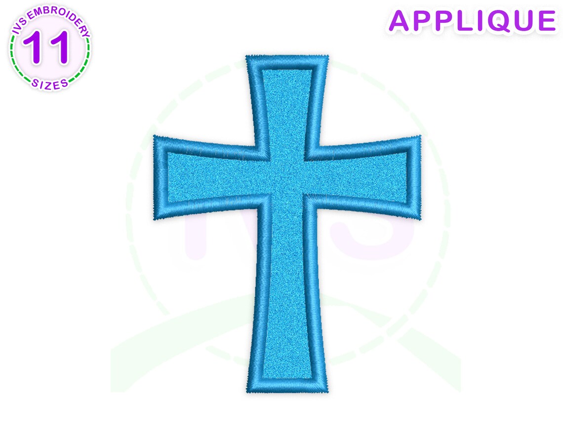 Cross Applique Embroidery Design Christianmachine - Etsy