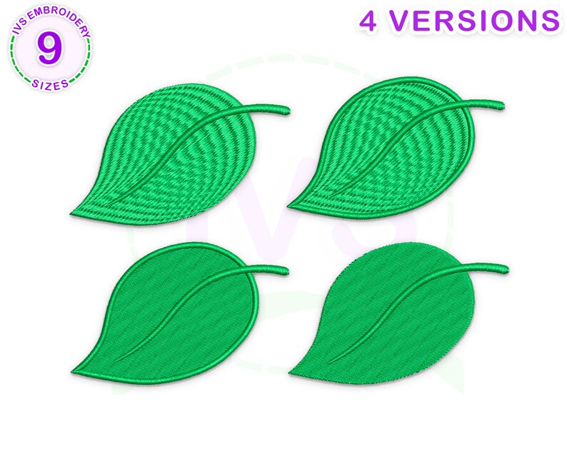 Leaf Embroidery Design Oak Leaf Machine Embroidery Leaf - Etsy