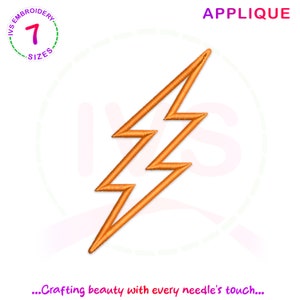 Lighting Applique Embroidery Design, Lighting Machine Embroidery ...