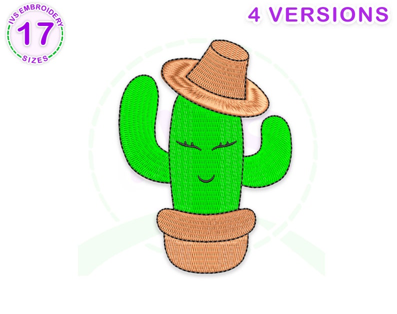 Cactus Cowboy Embroidery Design Cactus Embroidery Western | Etsy