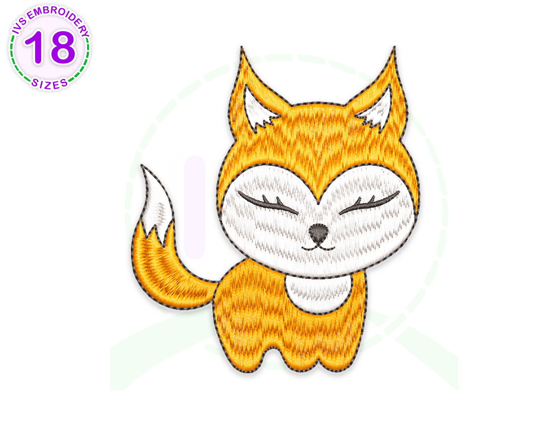 Fox Embroidery Design Animal Machine Embroidery Fox | Etsy
