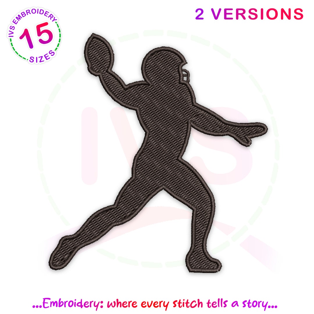 Football Player Embroidery Design, Sport Embroidery, Football ...