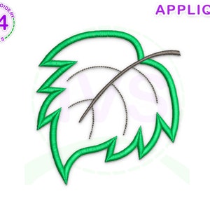 Leaf Applique Embroidery Design, Tree Leaf Machine Embroidery, Leaf ...
