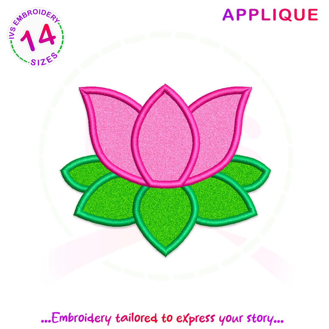 Flower Applique Embroidery Design, Flower Machine Embroidery, Flower ...