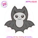 Bat Face Applique Embroidery Design: Halloween Animal File - Etsy