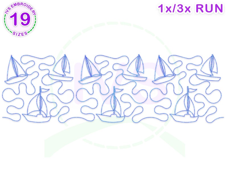 Boat Quilting Embroidery Design Boat Quilting Block Yacht | Etsy