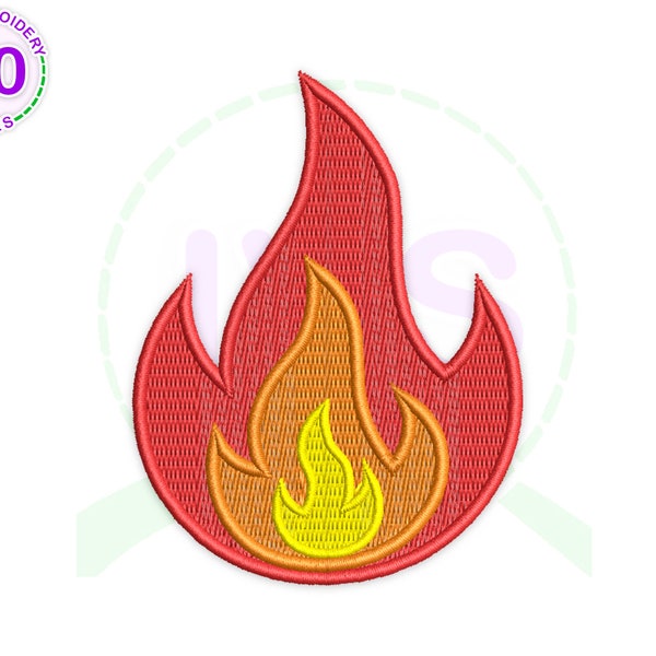 Flame Embroidery Pattern - Etsy