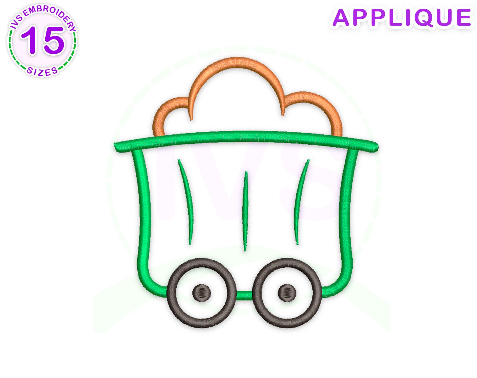 Train Applique Embroidery Design Railway Carriage Embroidery - Etsy