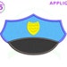 Police Hat Applique Embroidery Design, Police Embroidery, Police ...