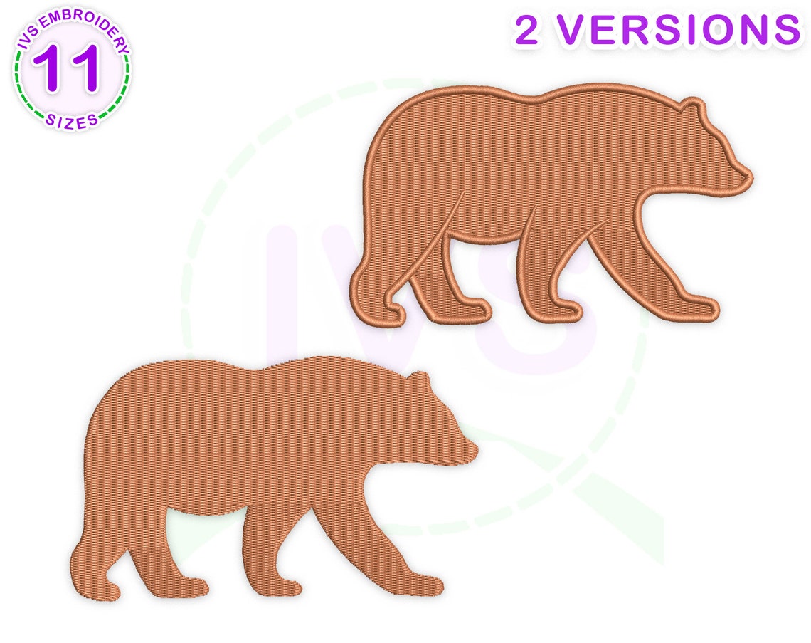 Bear Embroidery Design Animal Machine Embroidery Bear - Etsy