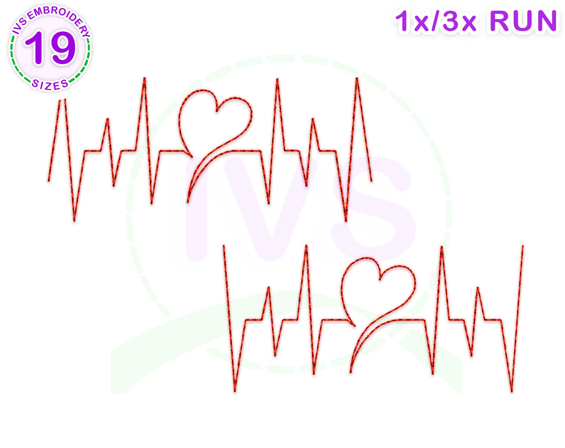 Heartbeat Border Quilting Embroidery Design Heart Quilting - Etsy