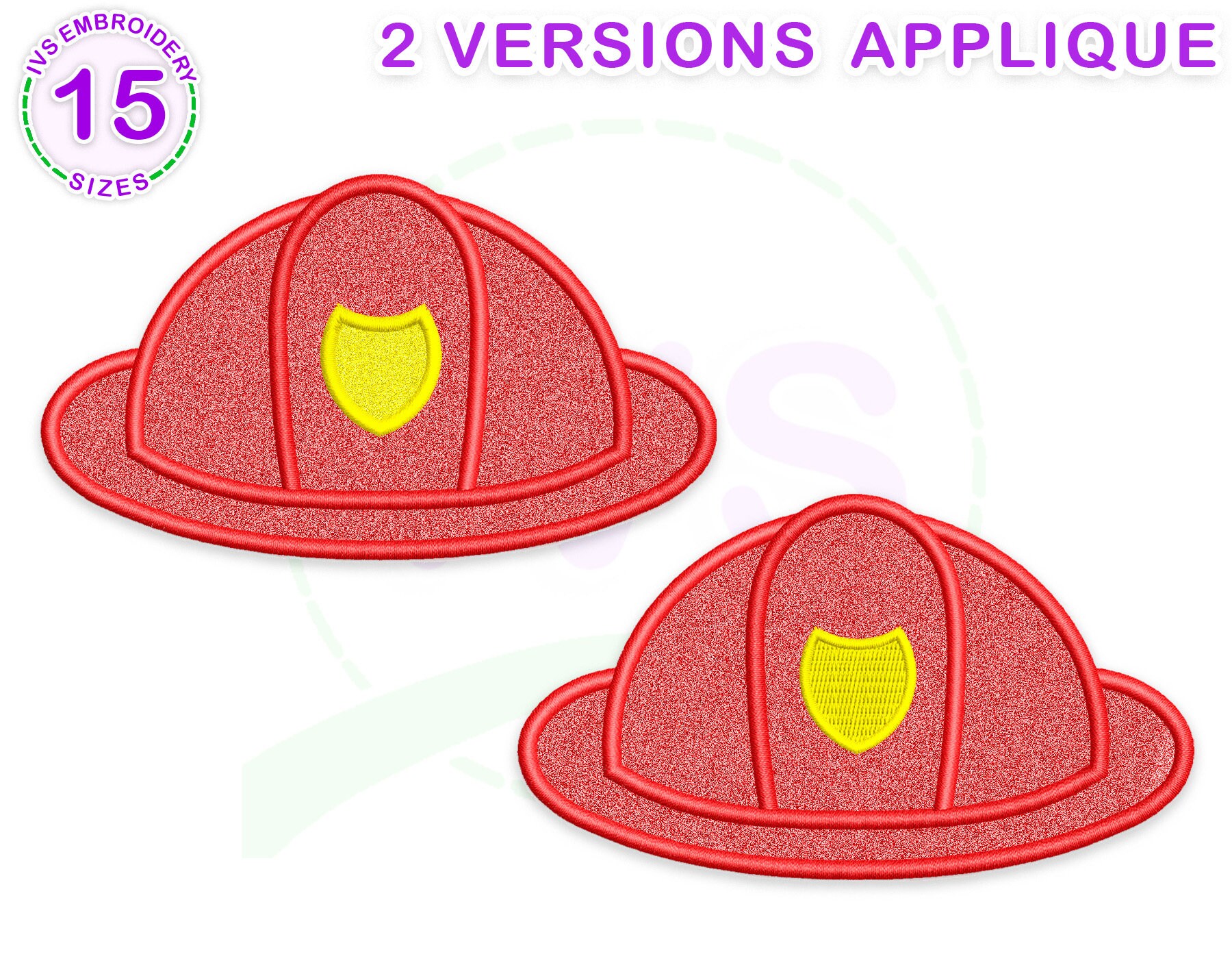 Fireman Hat Applique Embroidery Design Fireman Embroidery - Etsy