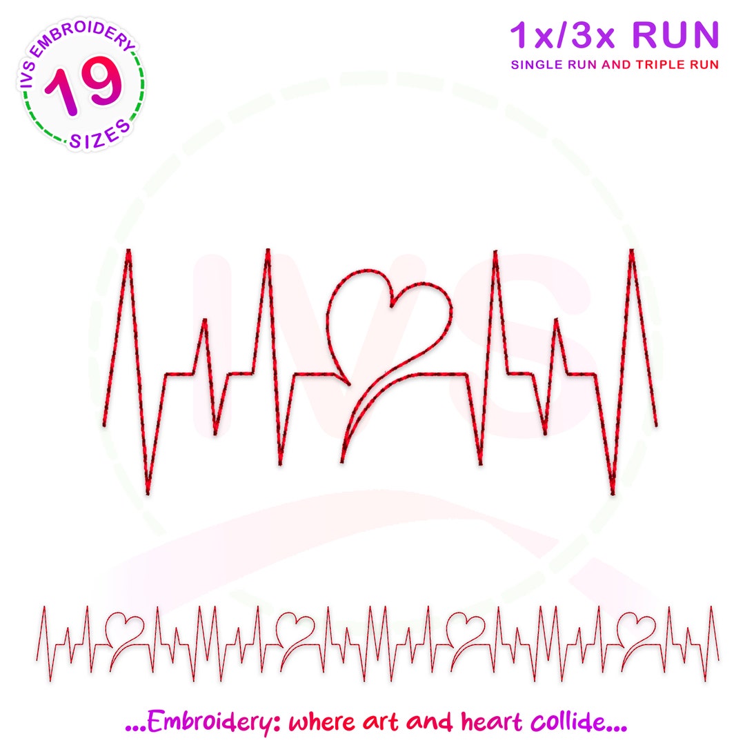 Heartbeat Border Quilting Embroidery Design, Heart Quilting Block ...