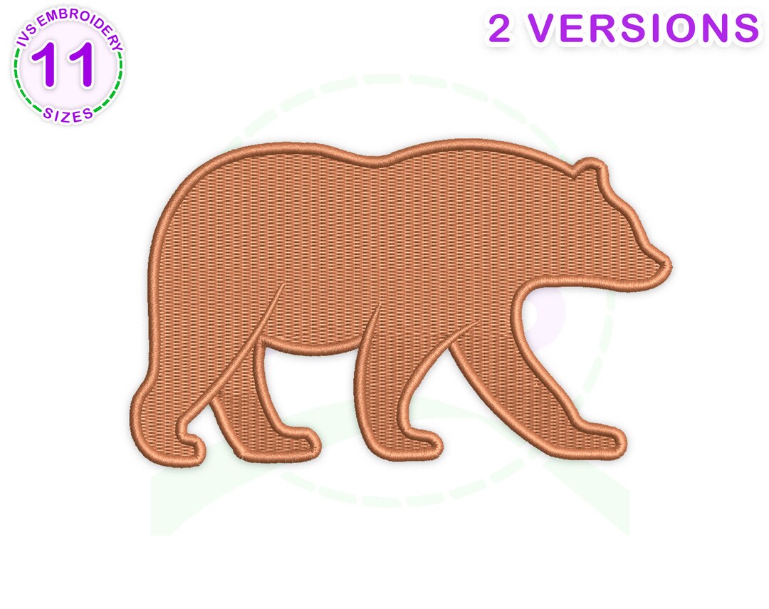Bear Embroidery Design, Animal Machine Embroidery, Bear Pattern, Forest ...