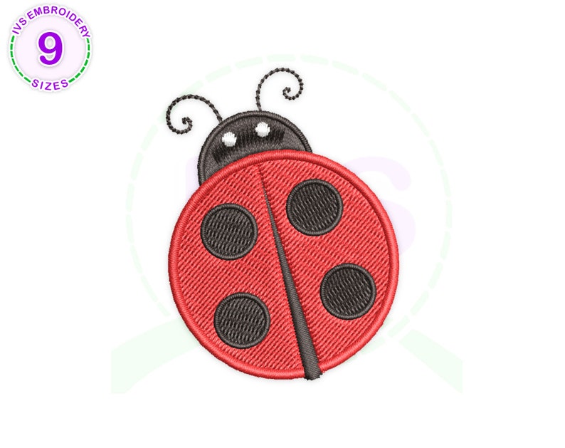 Ladybug Embroidery Pattern Ladybug Machine Embroidery | Etsy