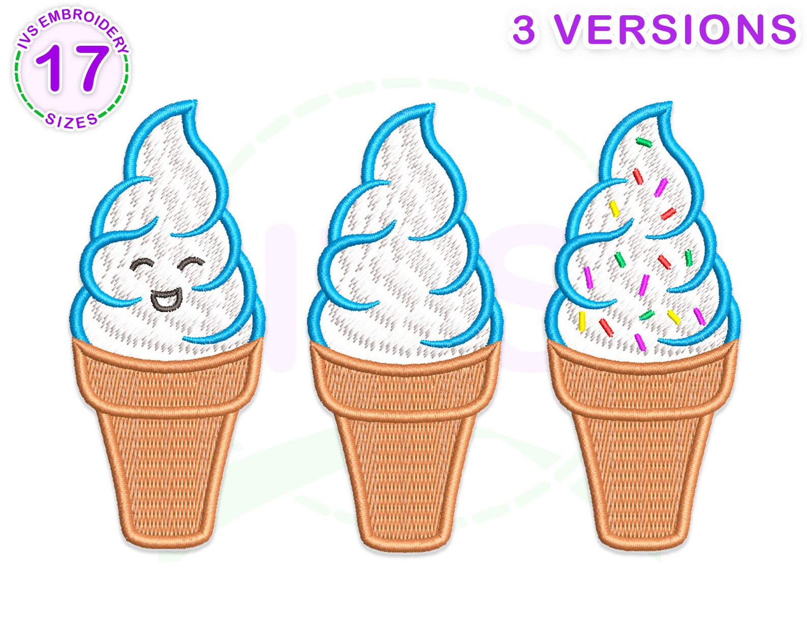 Ice-cream Embroidery Design Ice-cream Embroidery Ice-cream | Etsy