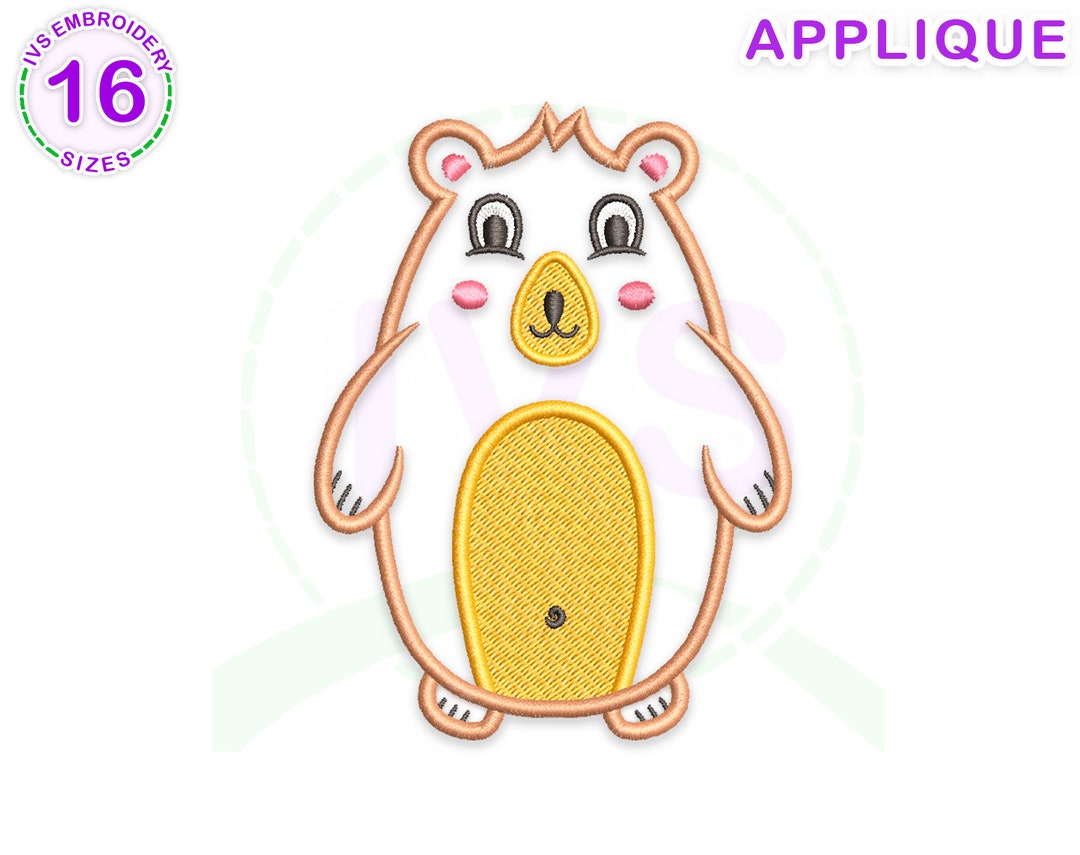 Bear Applique Embroidery Design Wild Embroidery Bear - Etsy