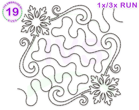 Snowflake Quilting Embroidery Design Snowflake Quilting - Etsy