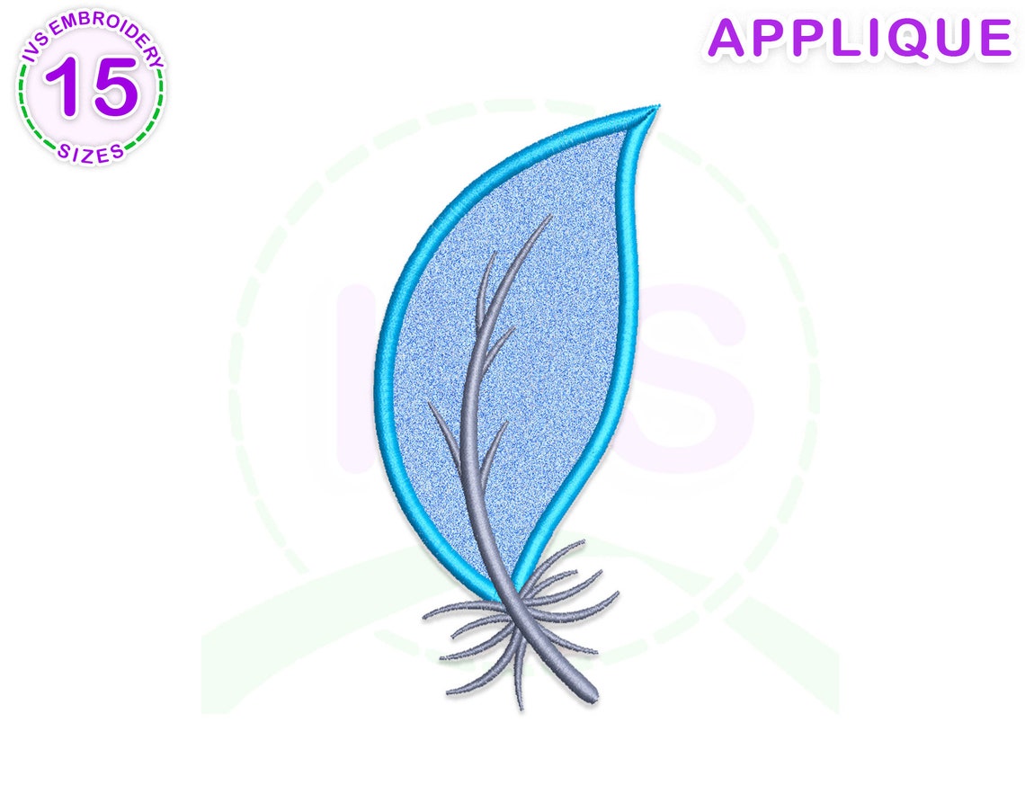 Feather Applique Embroidery Design Feather Machine - Etsy
