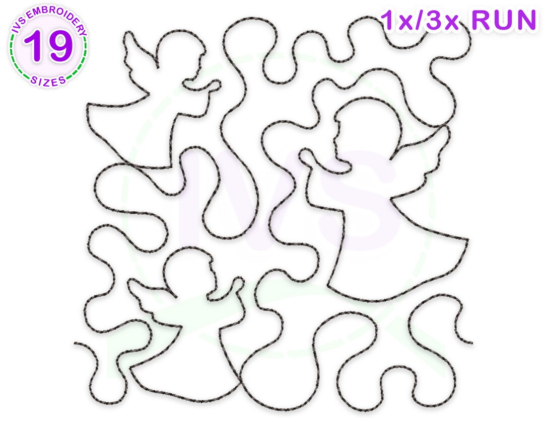 Angel Quilting Embroidery Design Angel Quilting Block - Etsy
