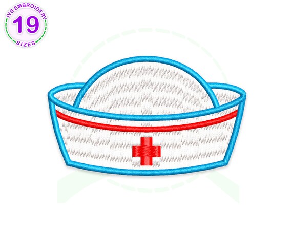 Nurse Hat Embroidery Design Nurse Embroidery Nurse Hat | Etsy