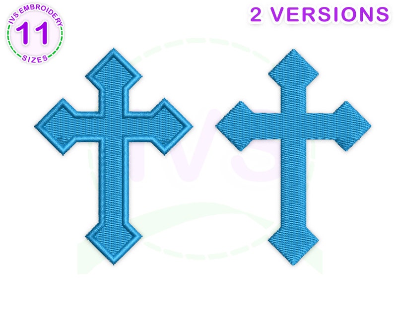 Cross Embroidery Design Christian Machine Embroidery Cross | Etsy