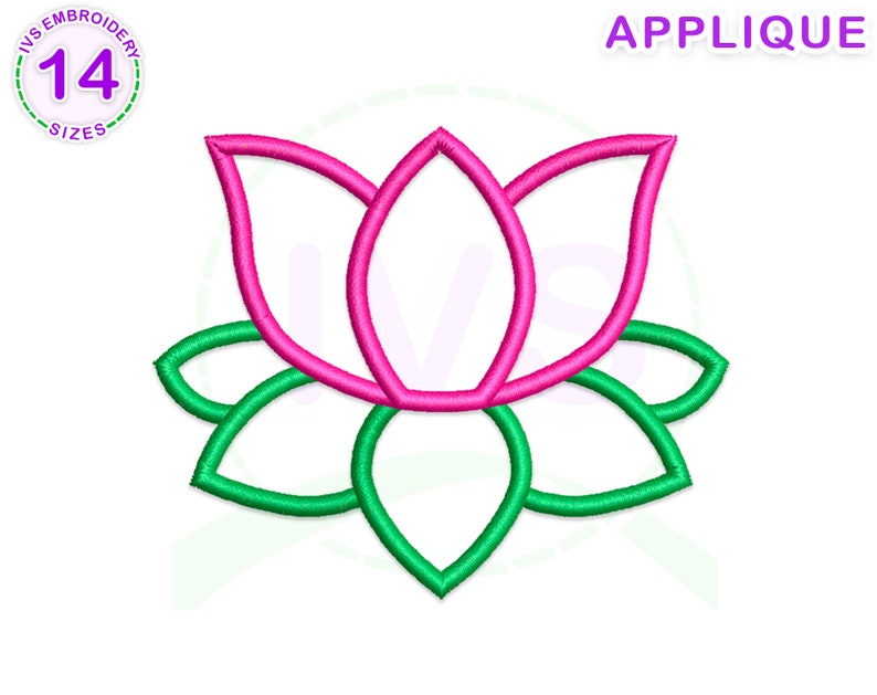Flower Applique Embroidery Design Flower Machine Embroidery - Etsy