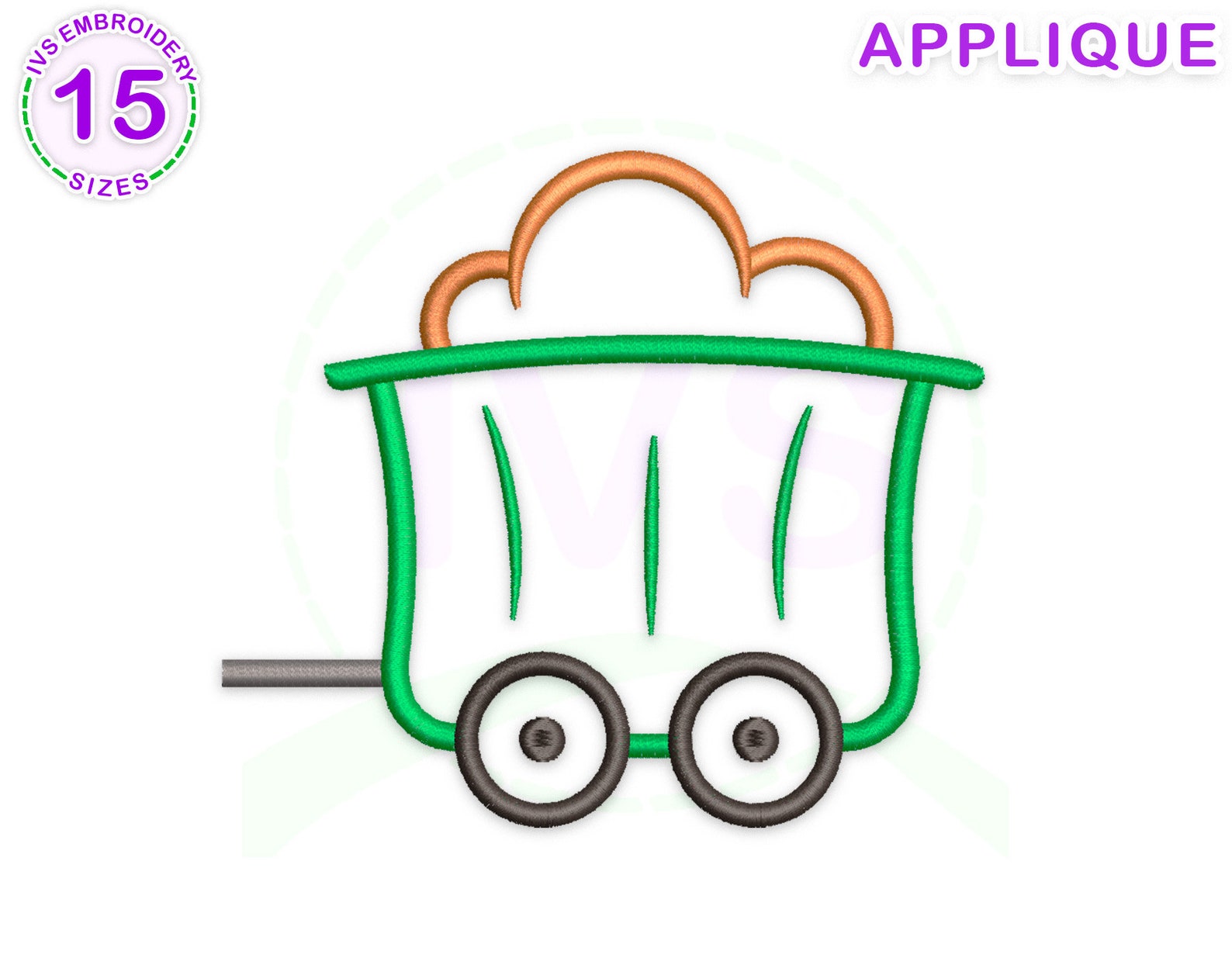 Train Applique Embroidery Design Railway Carriage Embroidery - Etsy