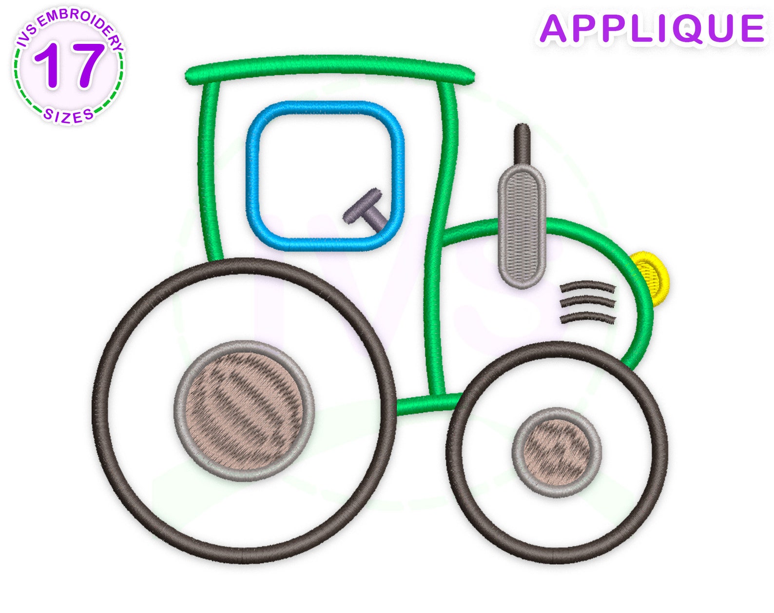 Tractor Applique Embroidery Design Farm Embroidery Tractor - Etsy