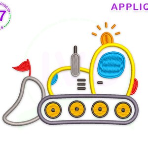 Bulldozer Applique Embroidery Design Technics Embroidery - Etsy