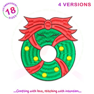 Christmas Wreath Embroidery Design, Wreath Embroidery, Christmas ...