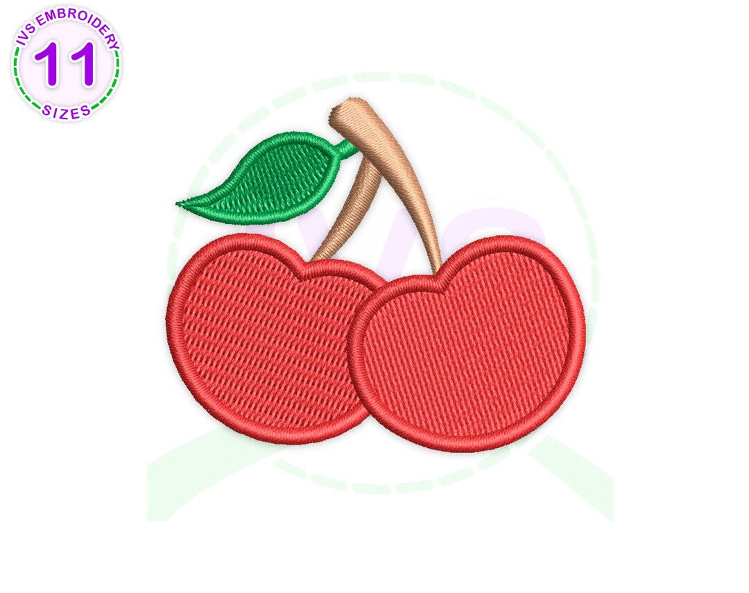 Cherry Embroidery Design Fruit Machine Embroidery Cherry - Etsy