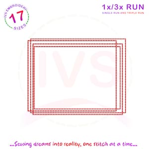 Square Stitch Frame Embroidery Design, Shape Embroidery, Square Stitch ...