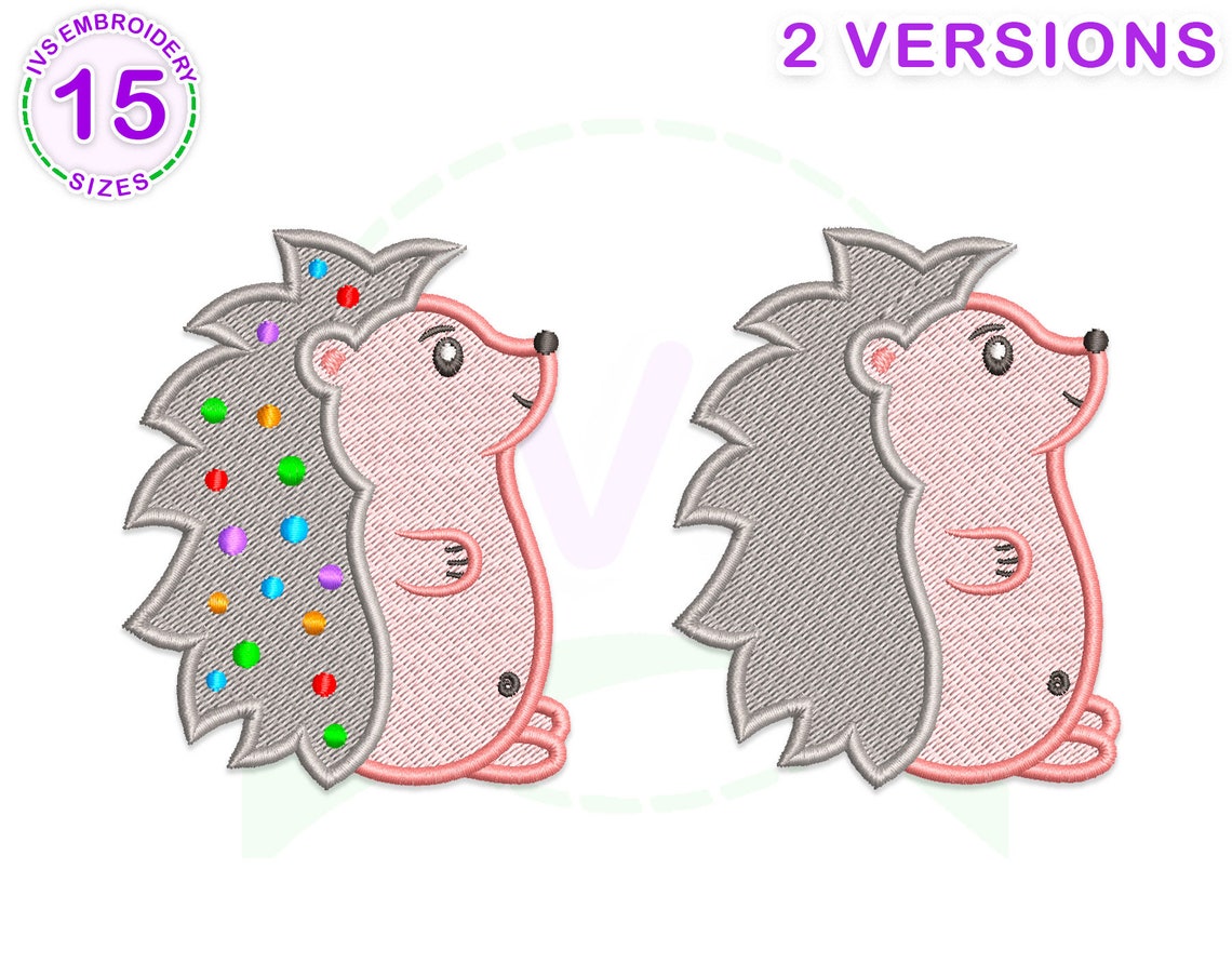 Hedgehog Embroidery Designhedgehog Embroideryhedgehog - Etsy
