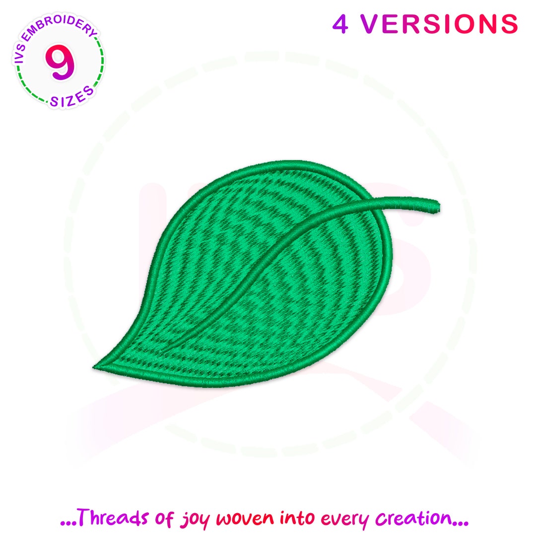 Leaf Embroidery Design, Oak Leaf Machine Embroidery, Leaf Pattern, Fall ...