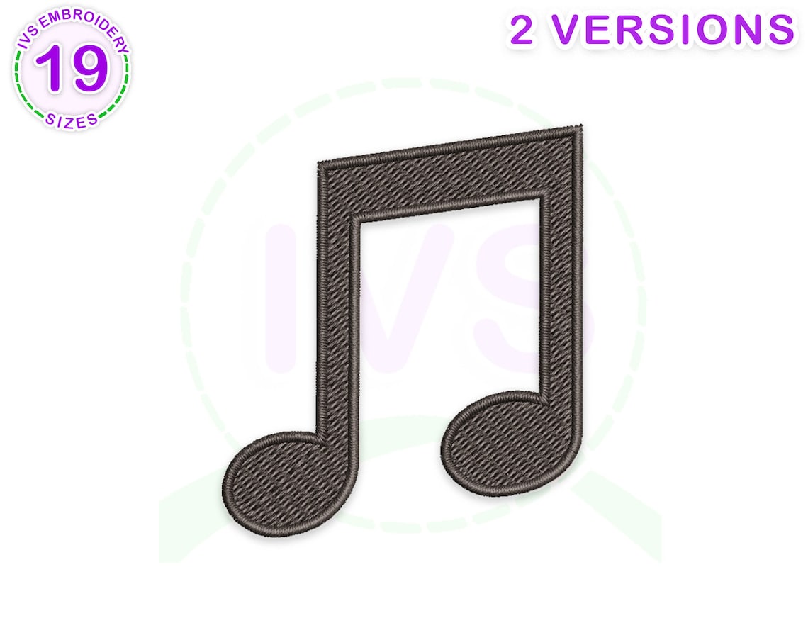 Music Note Embroidery Design Music Embroidery Music Note - Etsy