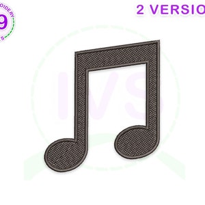 Music Note Embroidery Design, Music Embroidery, Music Note Embroidery ...