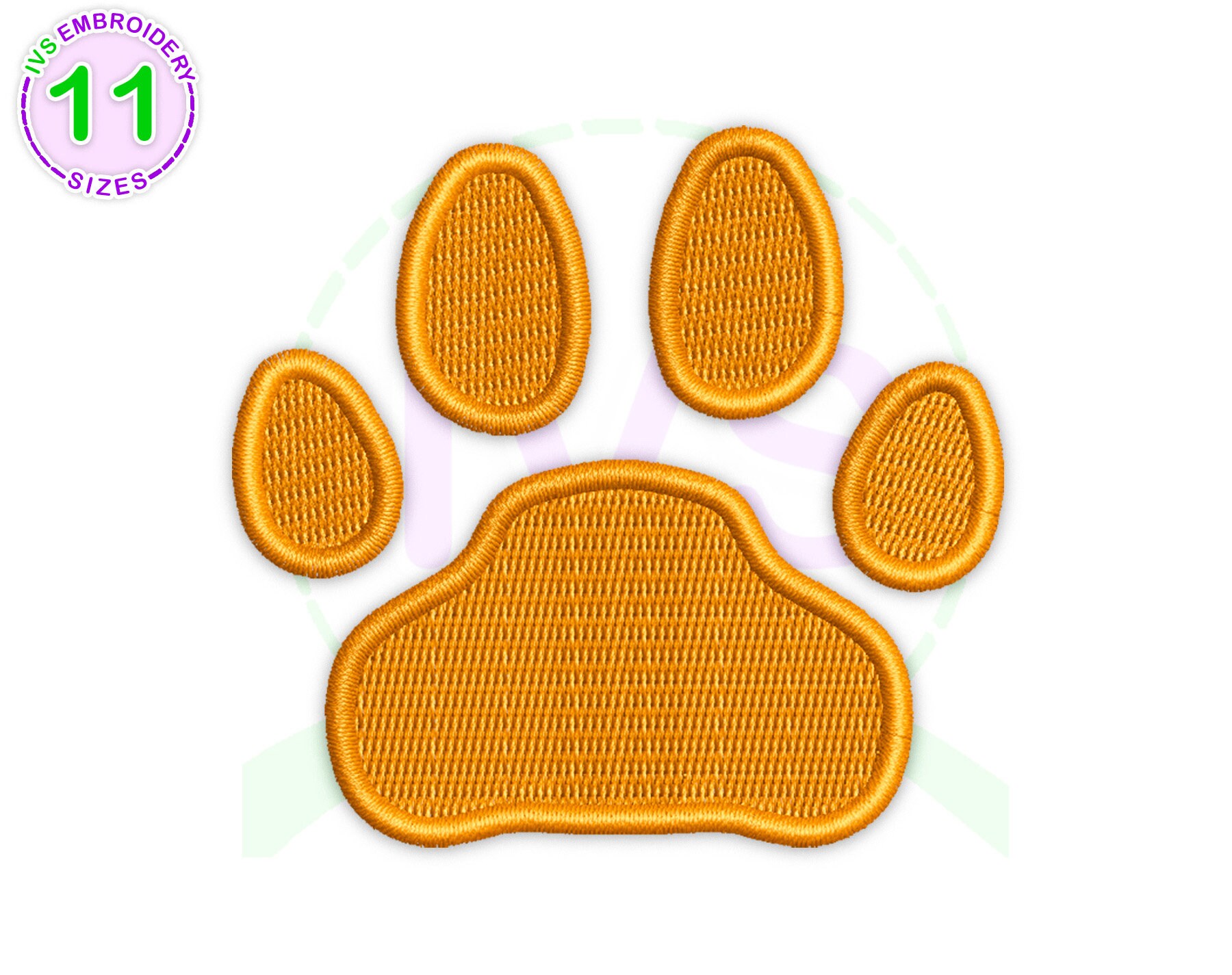 Paw embroidery design Dog machine embroidery Paw silhouette | Etsy