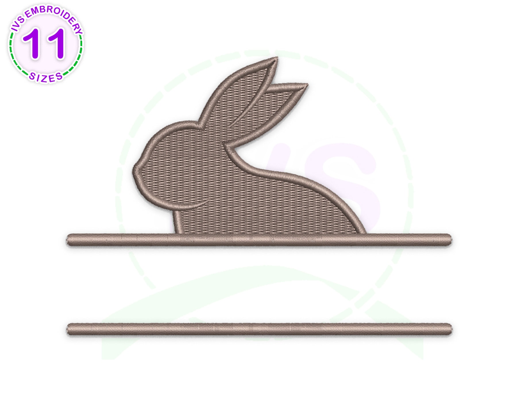 Bunny Monogram Embroidery Design Rabbit Machine Embroidery | Etsy