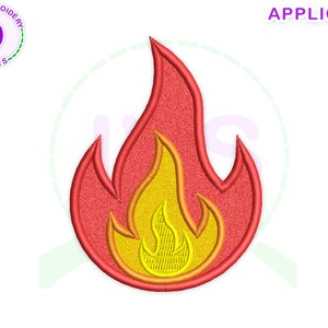 Fire Applique Embroidery Design, Flame Machine Embroidery, Fire ...