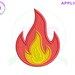 Fire Applique Embroidery Design, Flame Machine Embroidery, Fire ...
