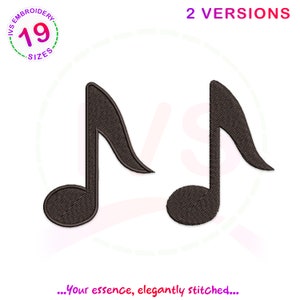 Music Note Embroidery Design, Music Embroidery, Music Note Embroidery ...