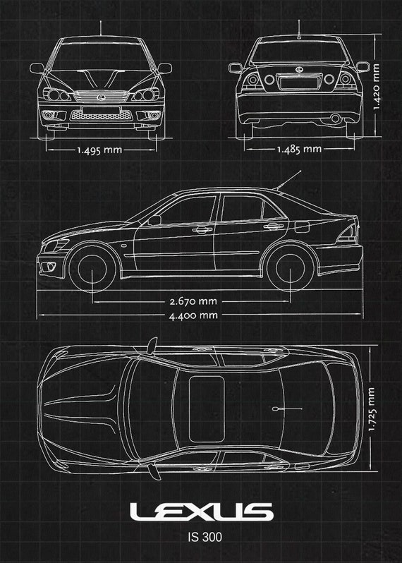 Lexus IS300 gloss poster 18 x 24 inches | Etsy