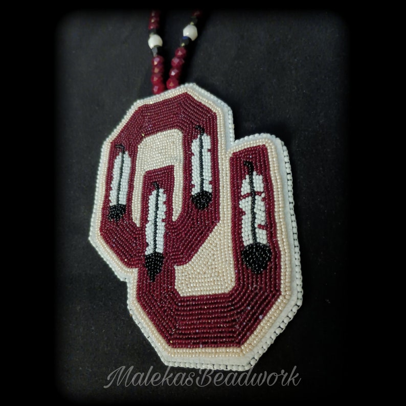 Beaded Oklahoma Sooners Medallion - Etsy