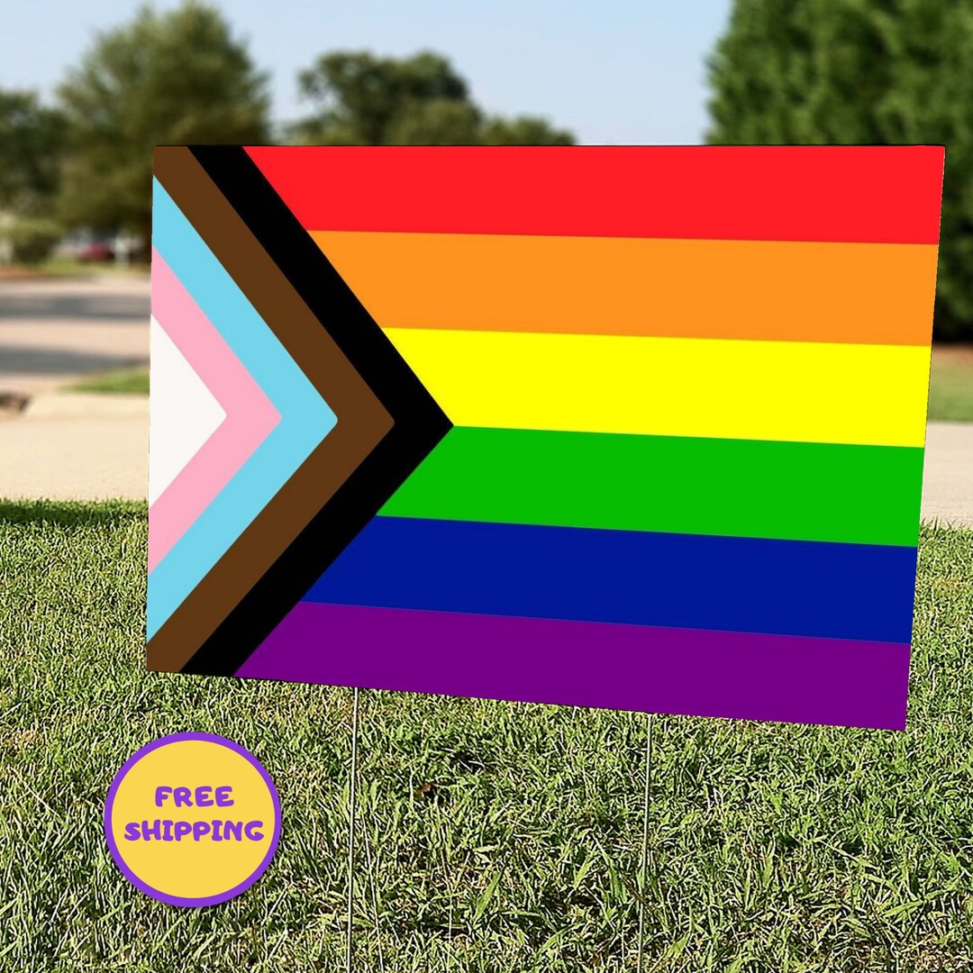 LGBTQ Yard Sign, LGBT Community Lawn Sign, Peace Yard Decoration ...